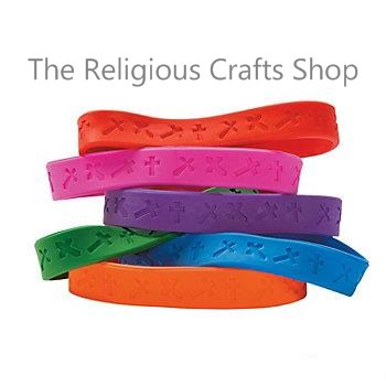 Christian Cross Rubber Bracelet: 1 unit