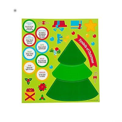 symbols of christmas stand up sticker scene 1 unit